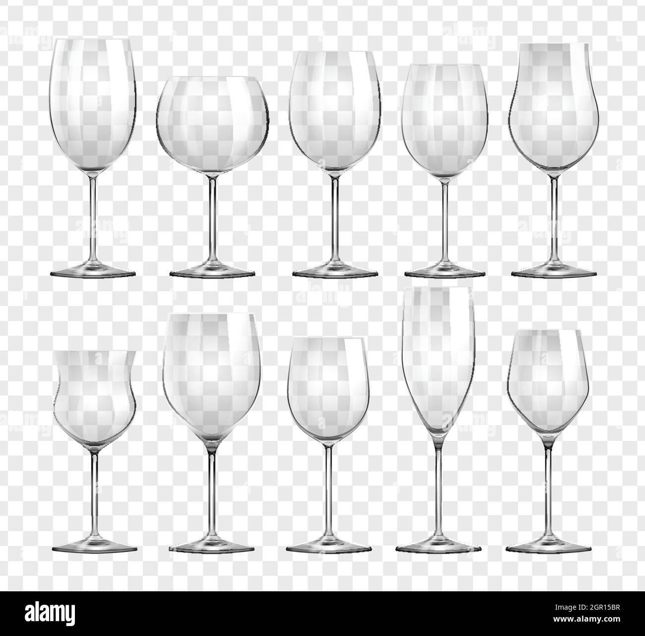 Different Types Of Wine Glasses Stock Vector Image And Art Alamy