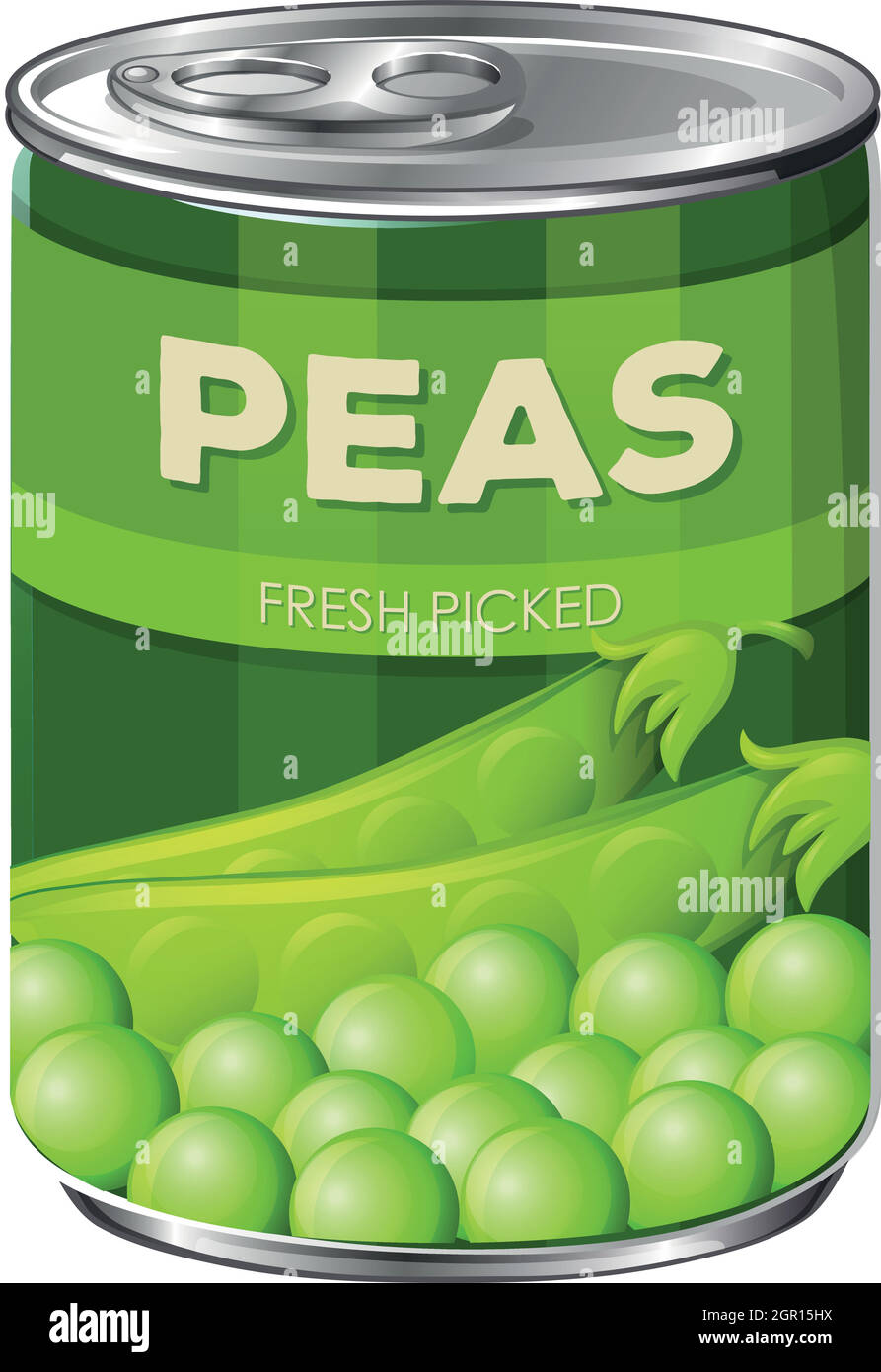 Canned pea Stock Vector Images - Alamy