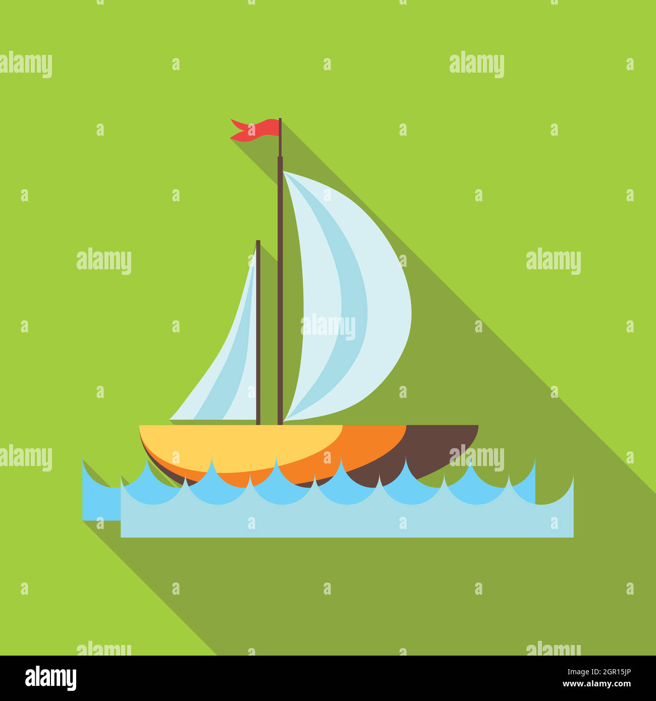 Flat blue ocean horizon Stock Vector Images - Alamy