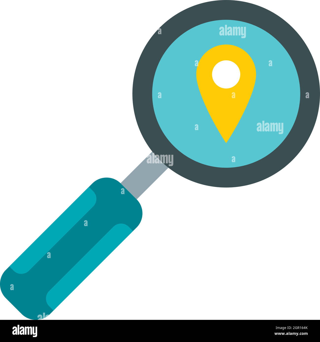 Magnifying glass over road Stock Vector Images - Alamy