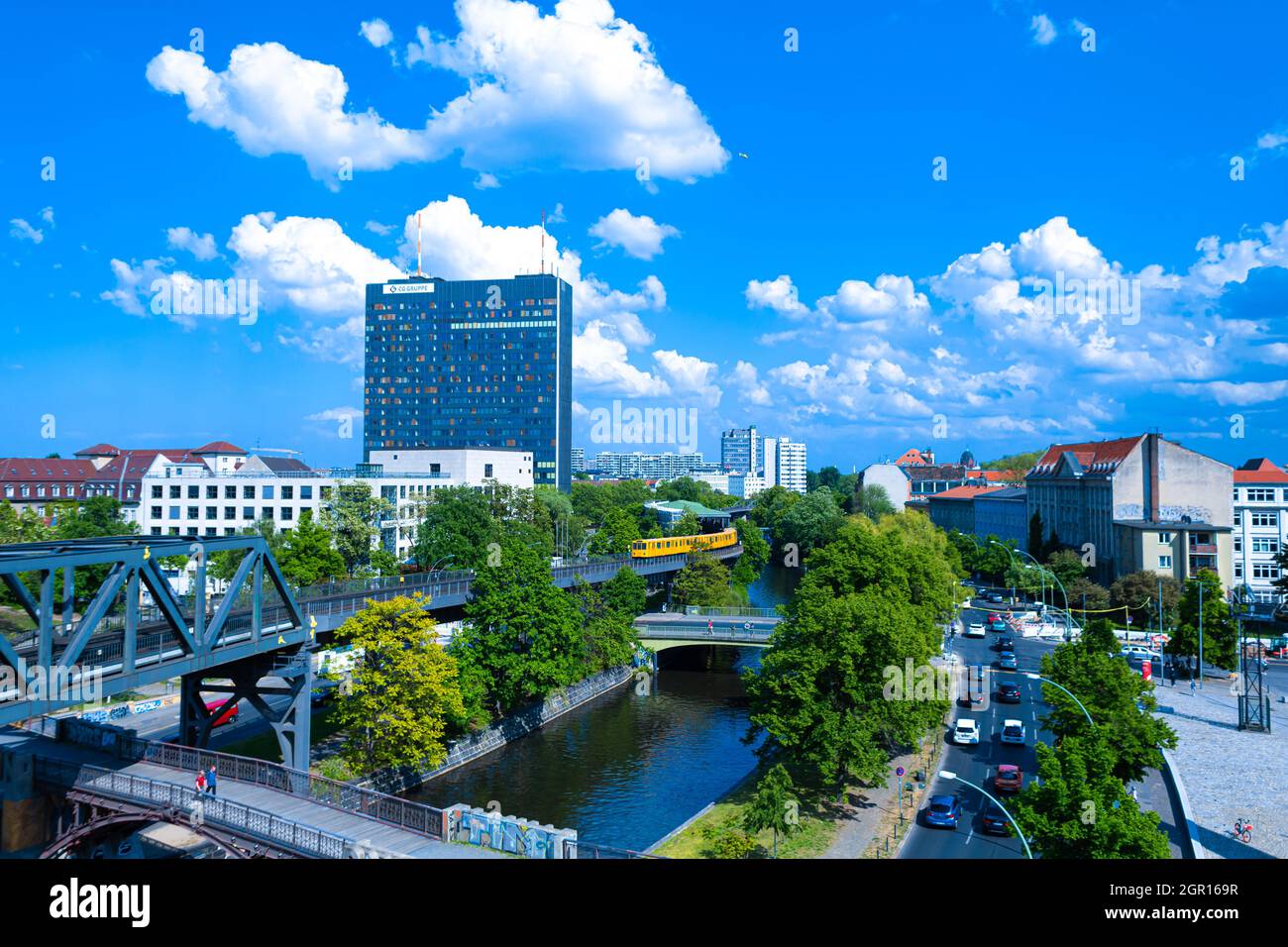 Urban infrastructure and transport routes. City landscape. Berlin ...