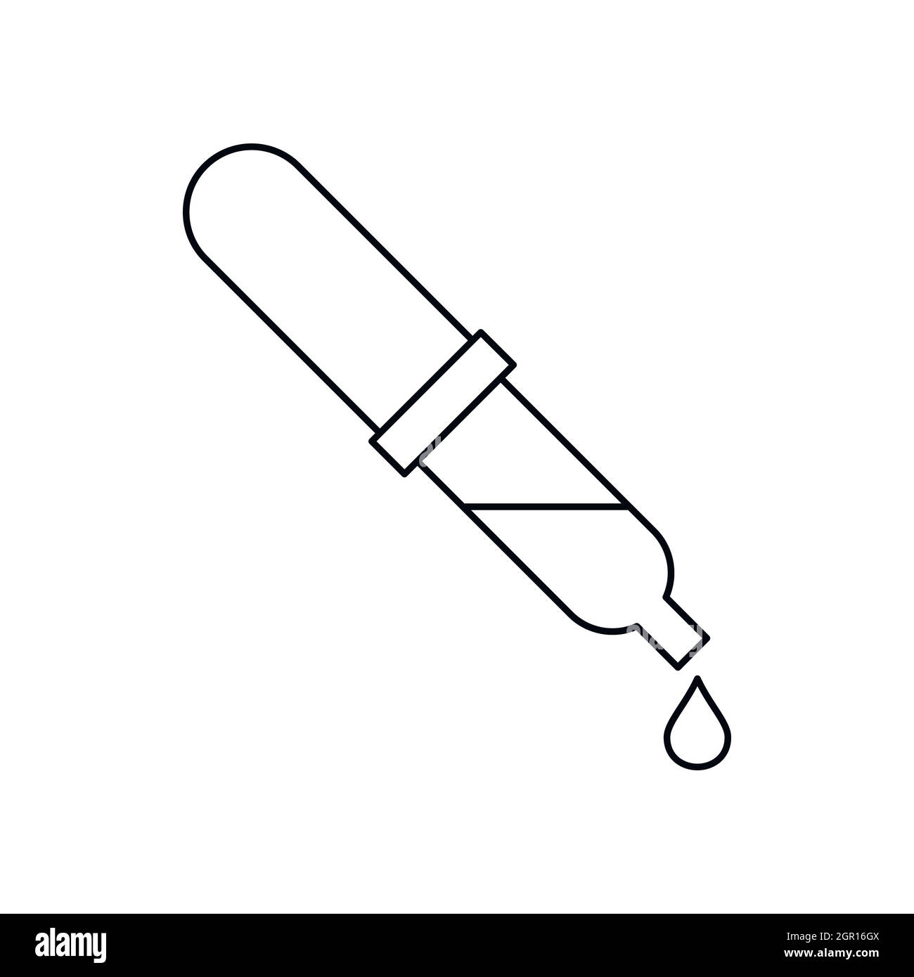 Pipette icon outline style Cut Out Stock Images & Pictures - Alamy