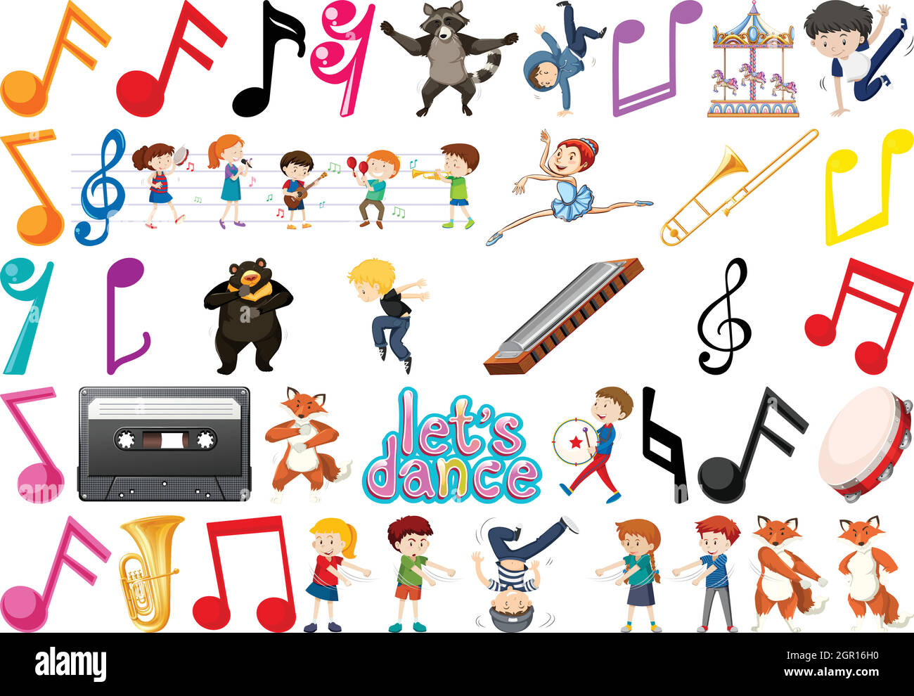 Set of music object Stock Vector Image & Art - Alamy