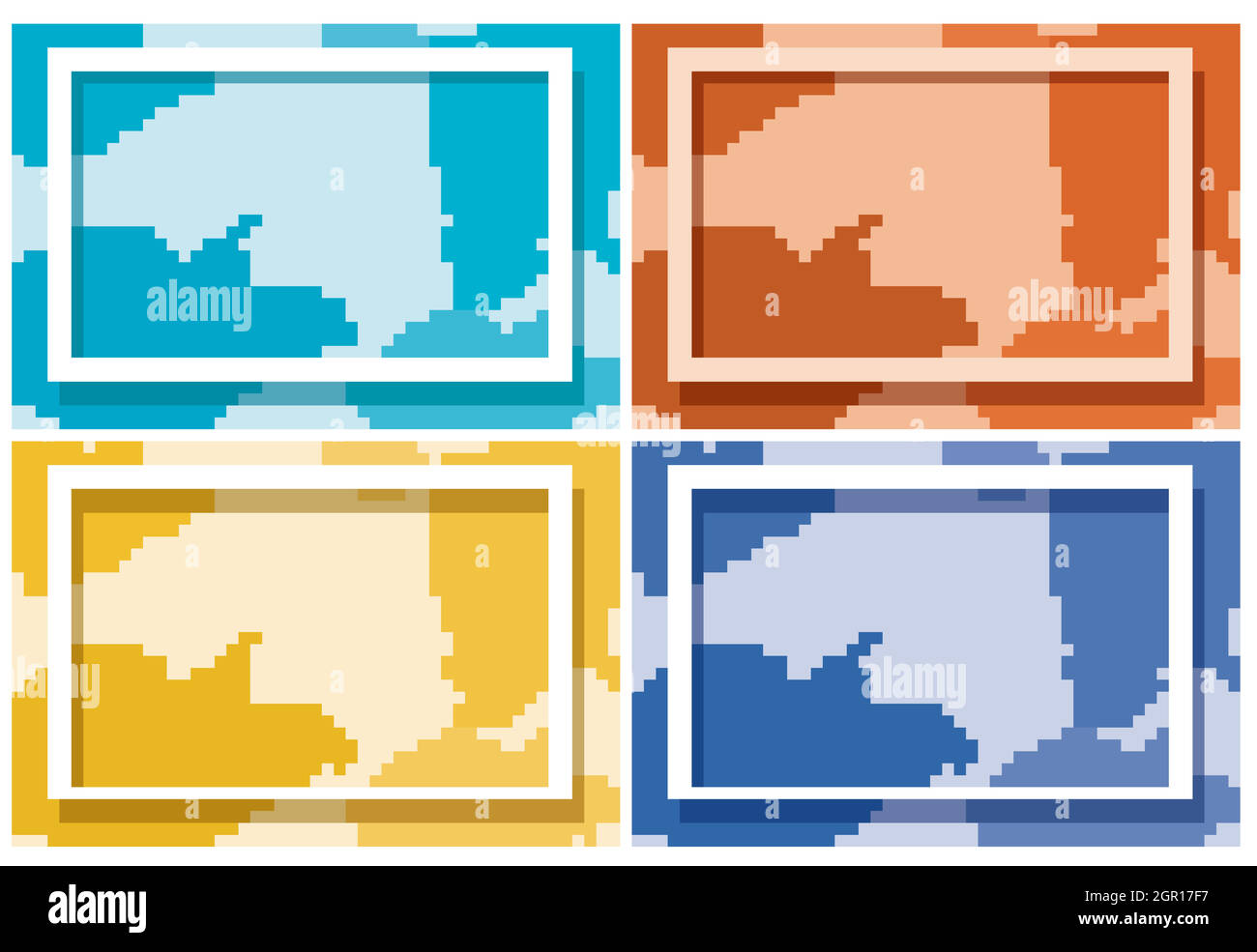 Four background templates in different colors Stock Vector Image & Art ...