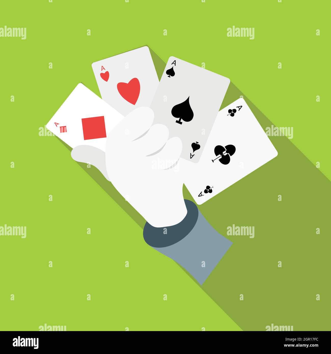 Playing cards ace hand Stock Vector Images - Alamy