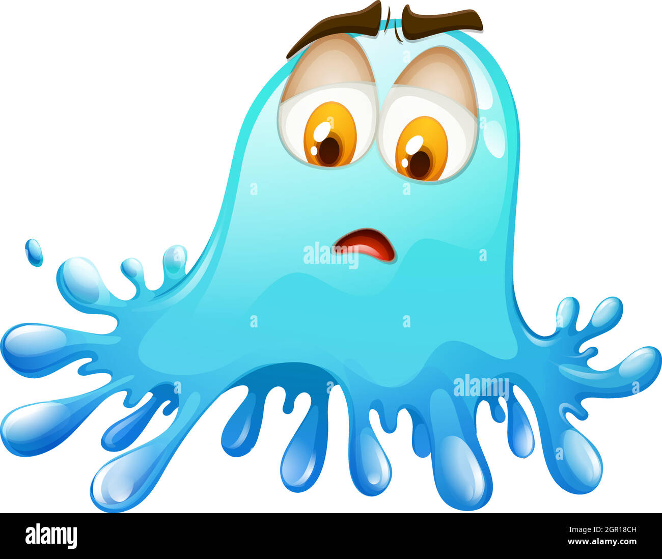 Sad confused emoticon color Cut Out Stock Images & Pictures - Alamy