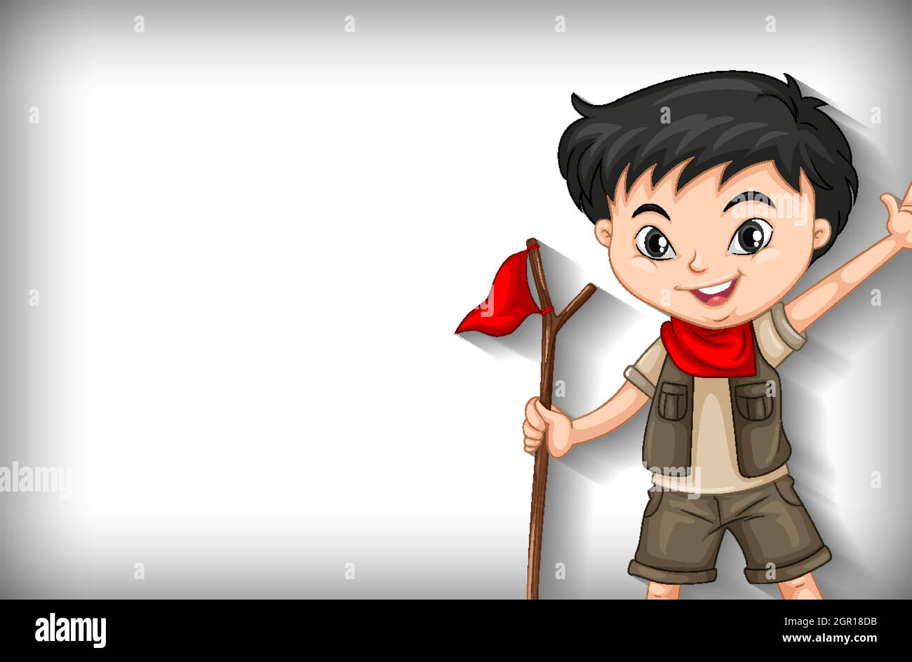 Background template design with plain color and happy boy Stock Vector ...