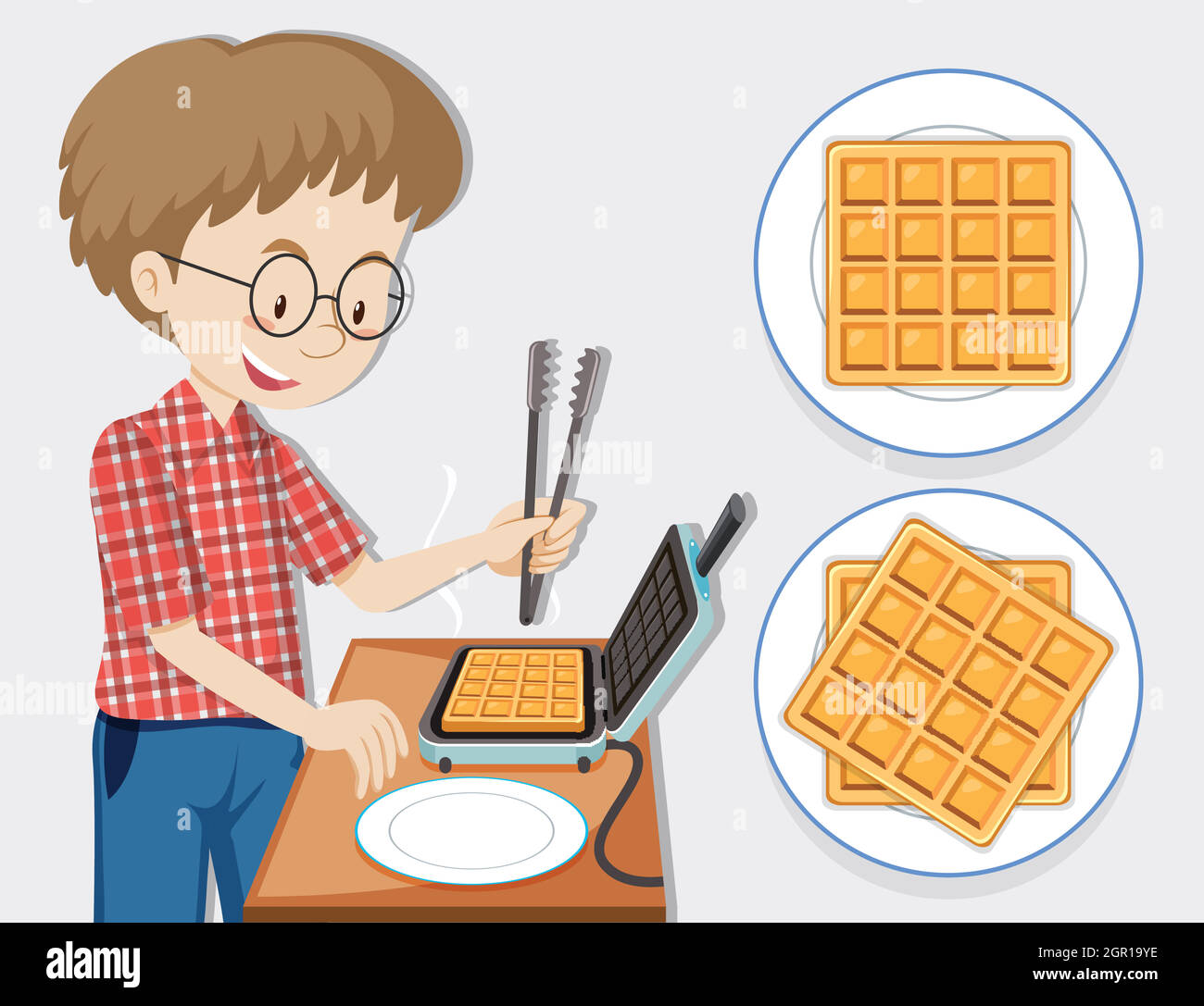 Man making illustration Stock Vector Images - Alamy