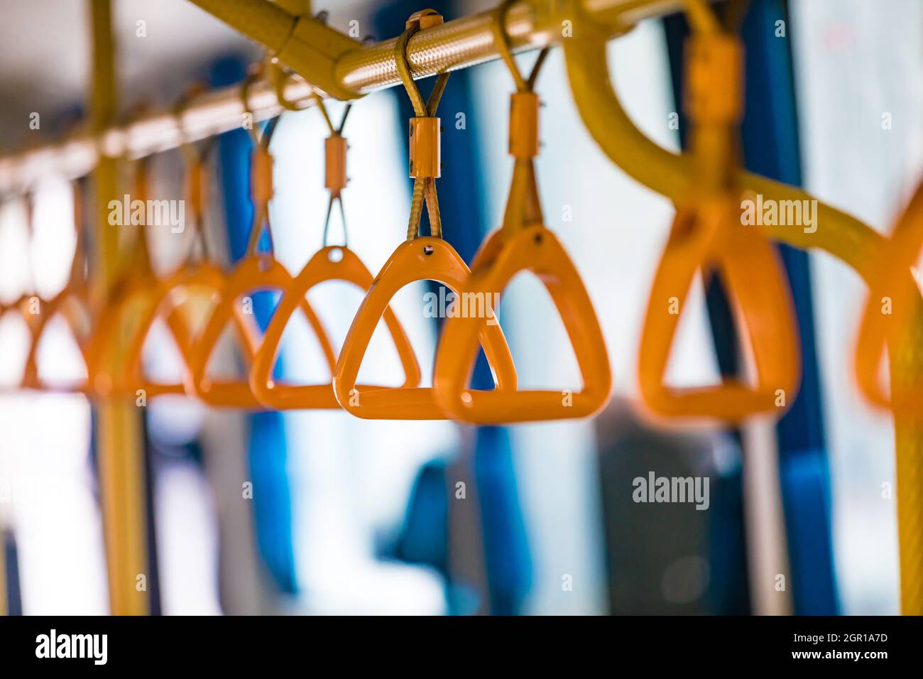 Strap hanging subway train hi-res stock photography and images - Alamy