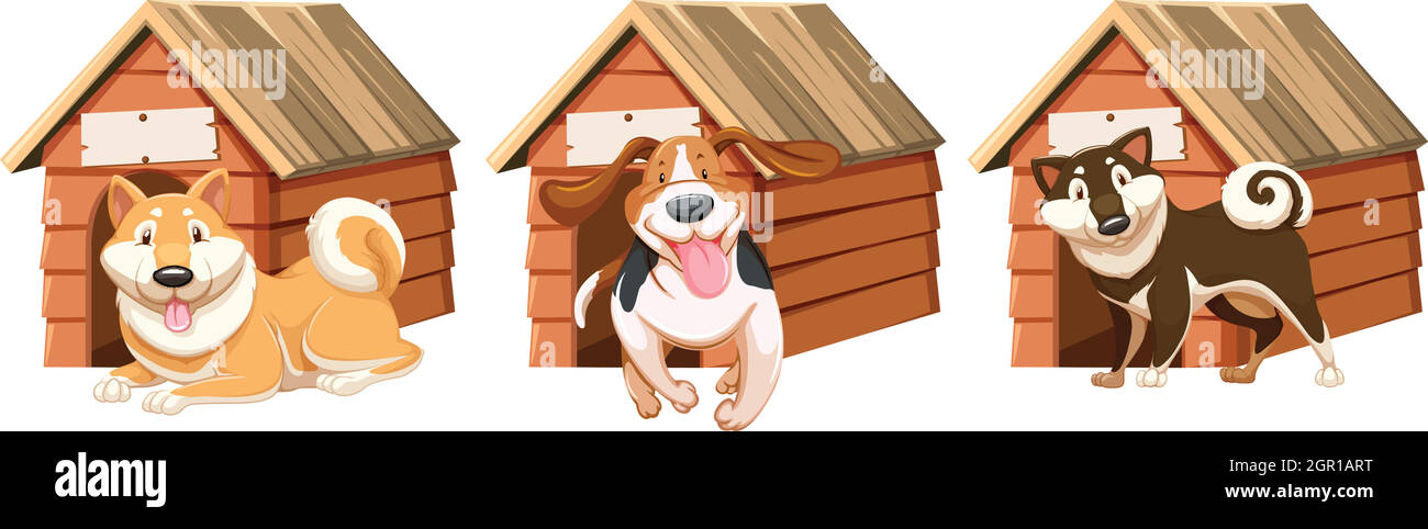 Dogs hut Stock Vector Images - Alamy