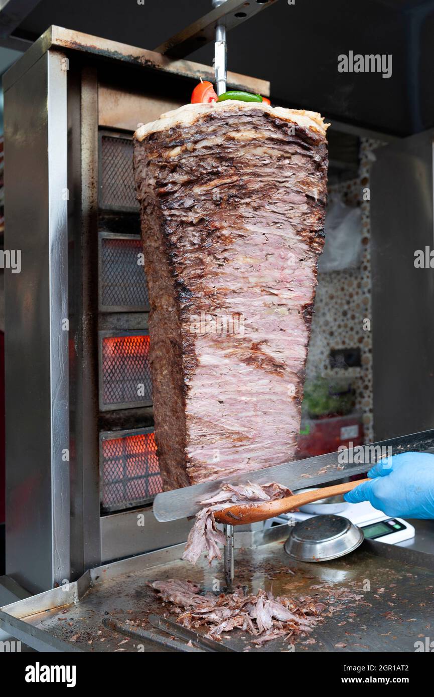 Turkish meat doner kebab Stock Photo - Alamy