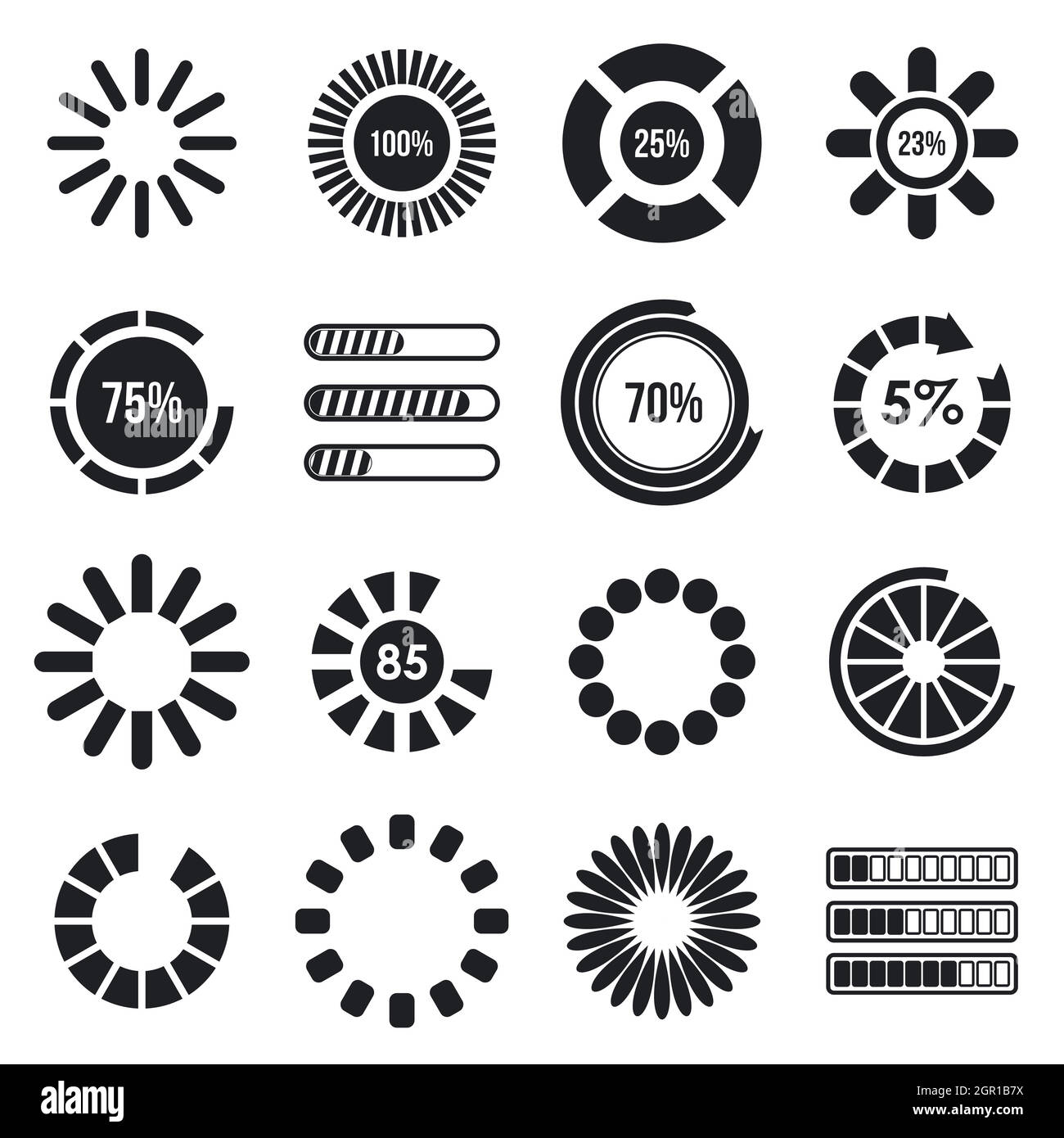 Technology progress digital loading Cut Out Stock Images & Pictures - Alamy