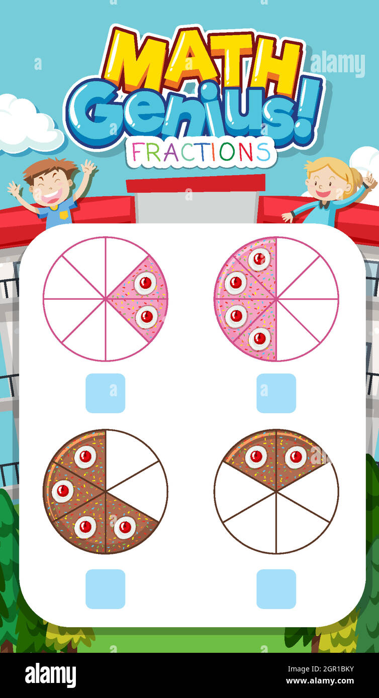 Fractions cartoon Stock Vector Images - Alamy