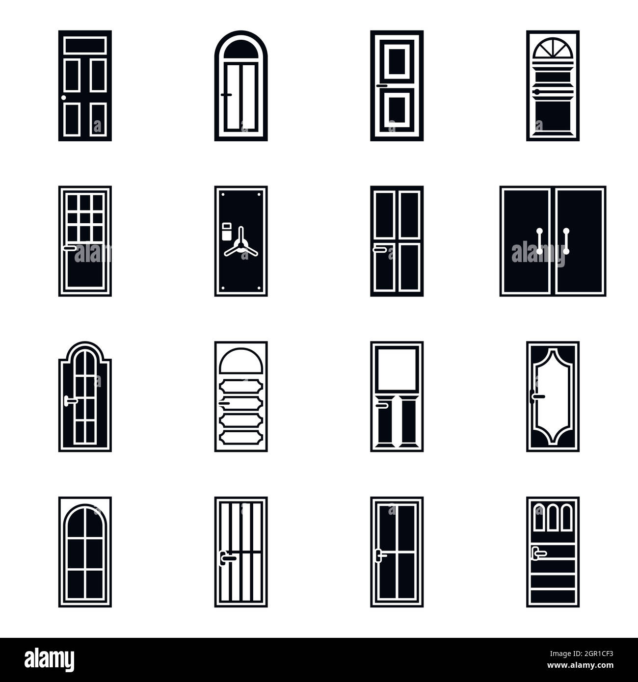 Door icons set, simple style Stock Vector Image & Art - Alamy