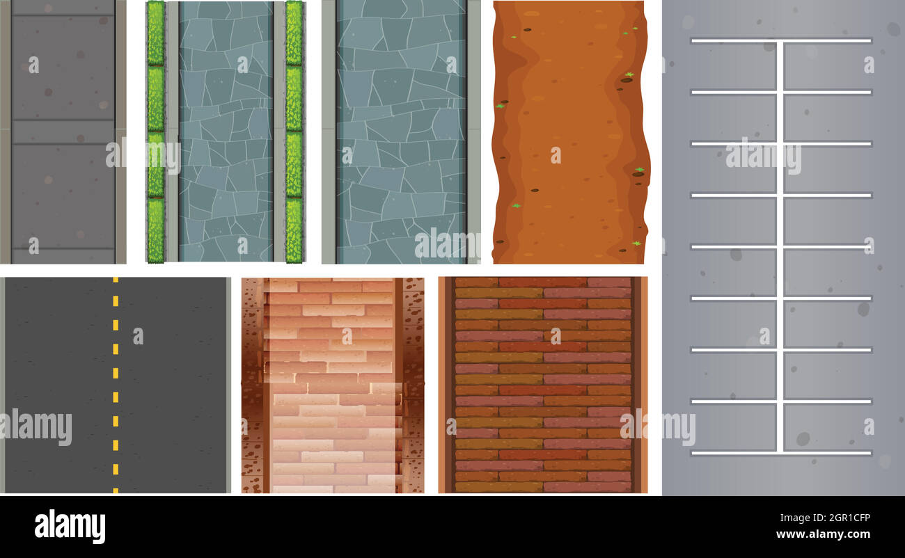 Set of aerial view of road Stock Vector Image & Art - Alamy