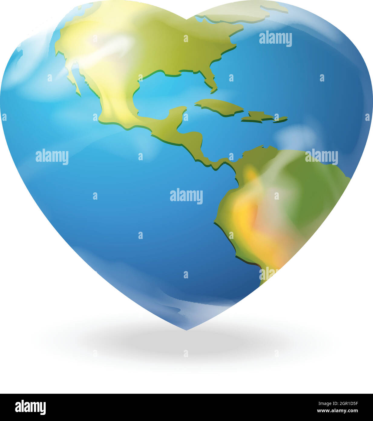 Heart globe Stock Vector Images - Alamy