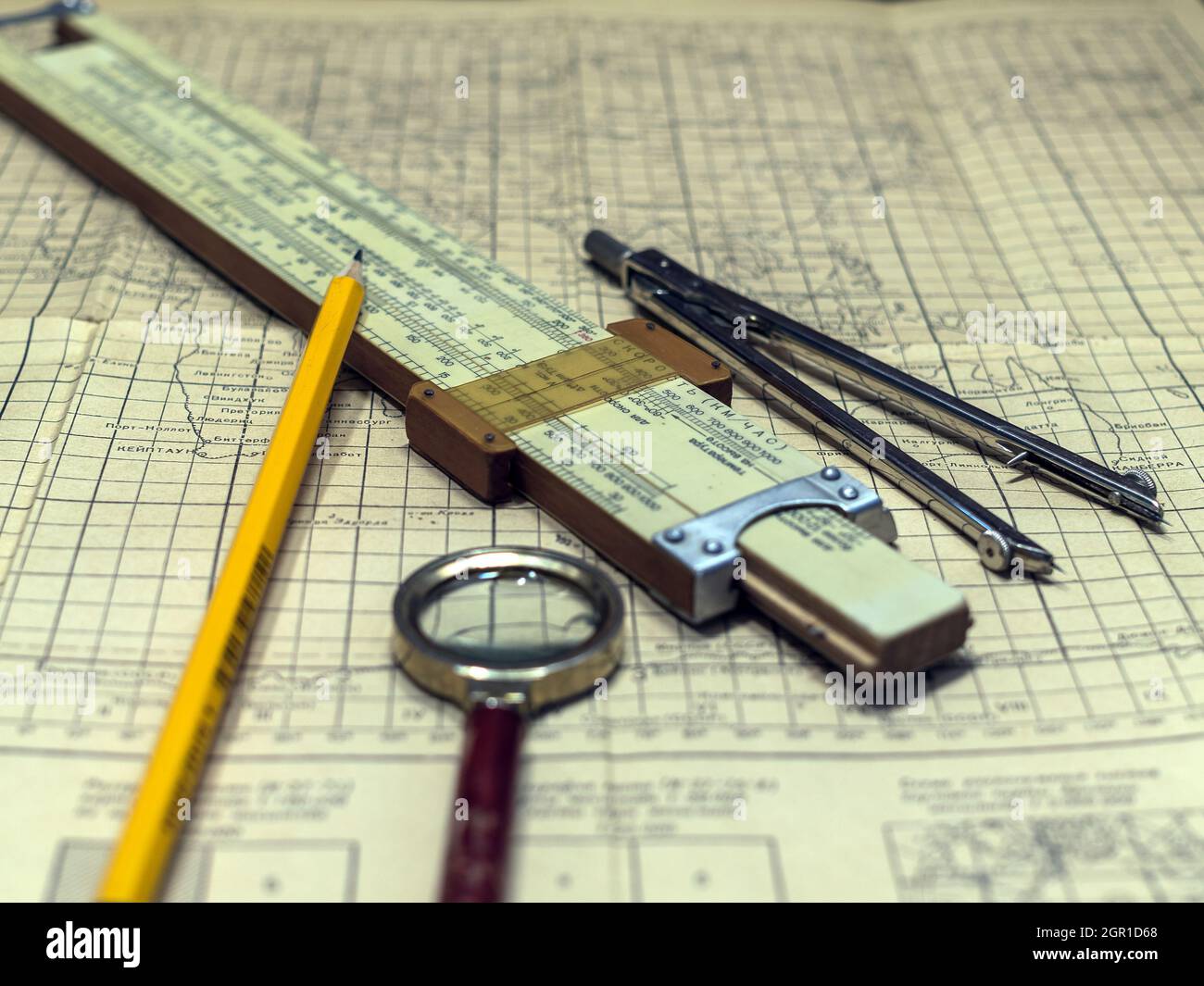 Vintage slide ruler hi-res stock photography and images - Alamy