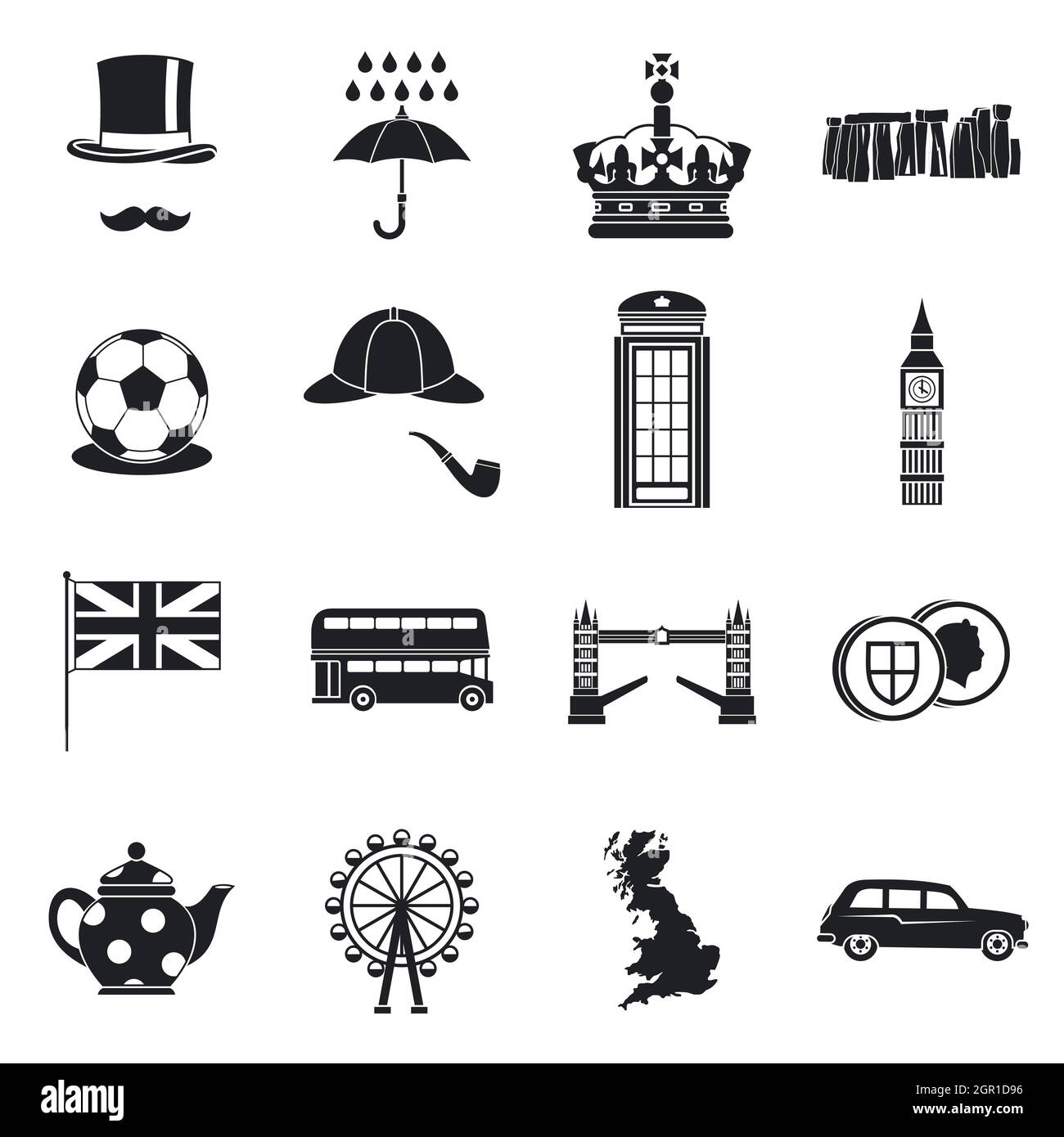 Great britain icons set Stock Vector Images - Alamy