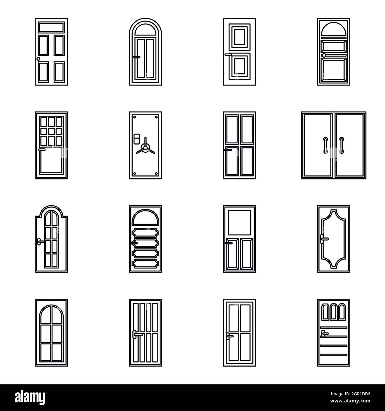 Interior design outline icons hi-res stock photography and images - Alamy