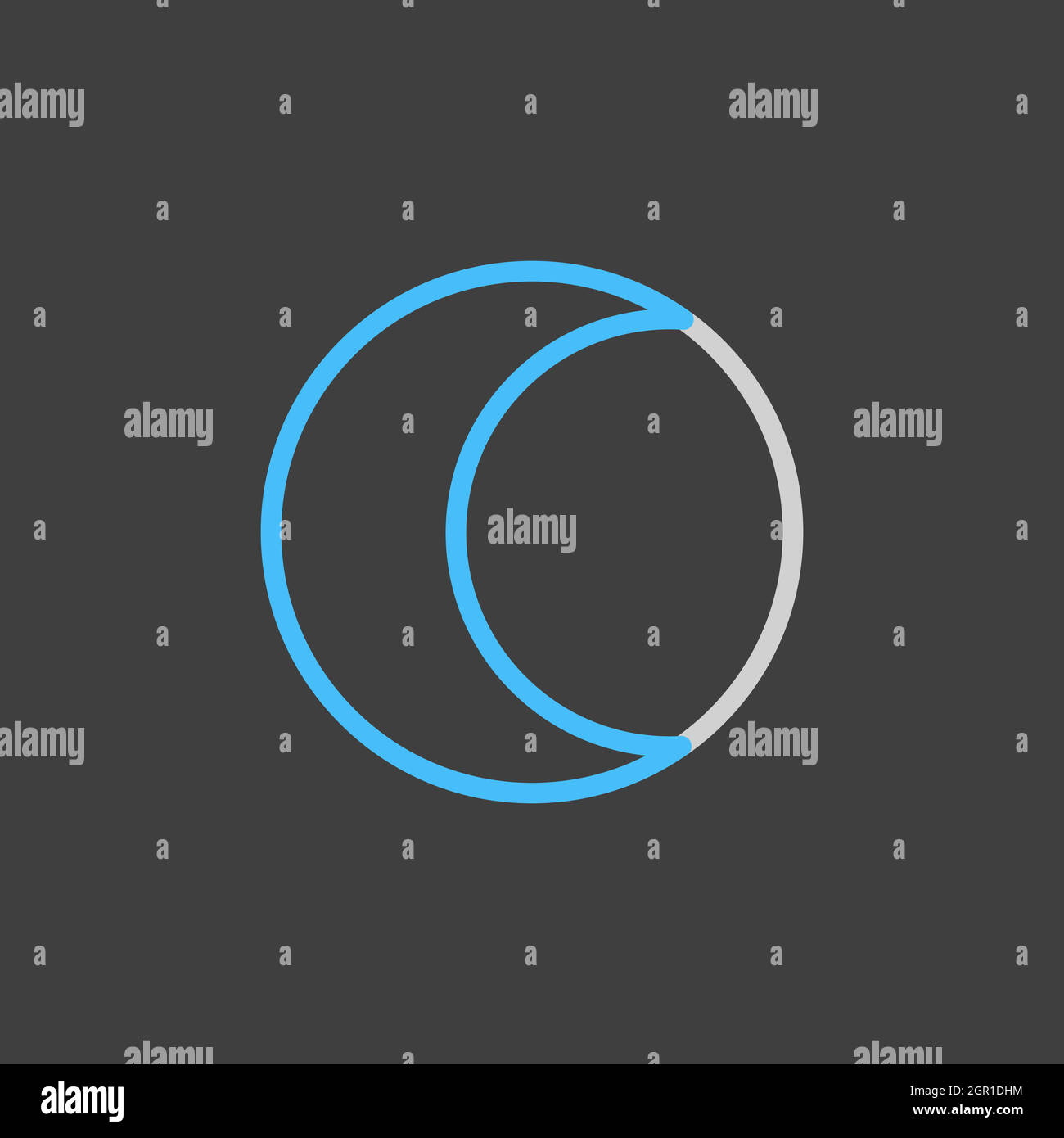 Young Moon vector flat icon on dark background. Weather sign Stock ...