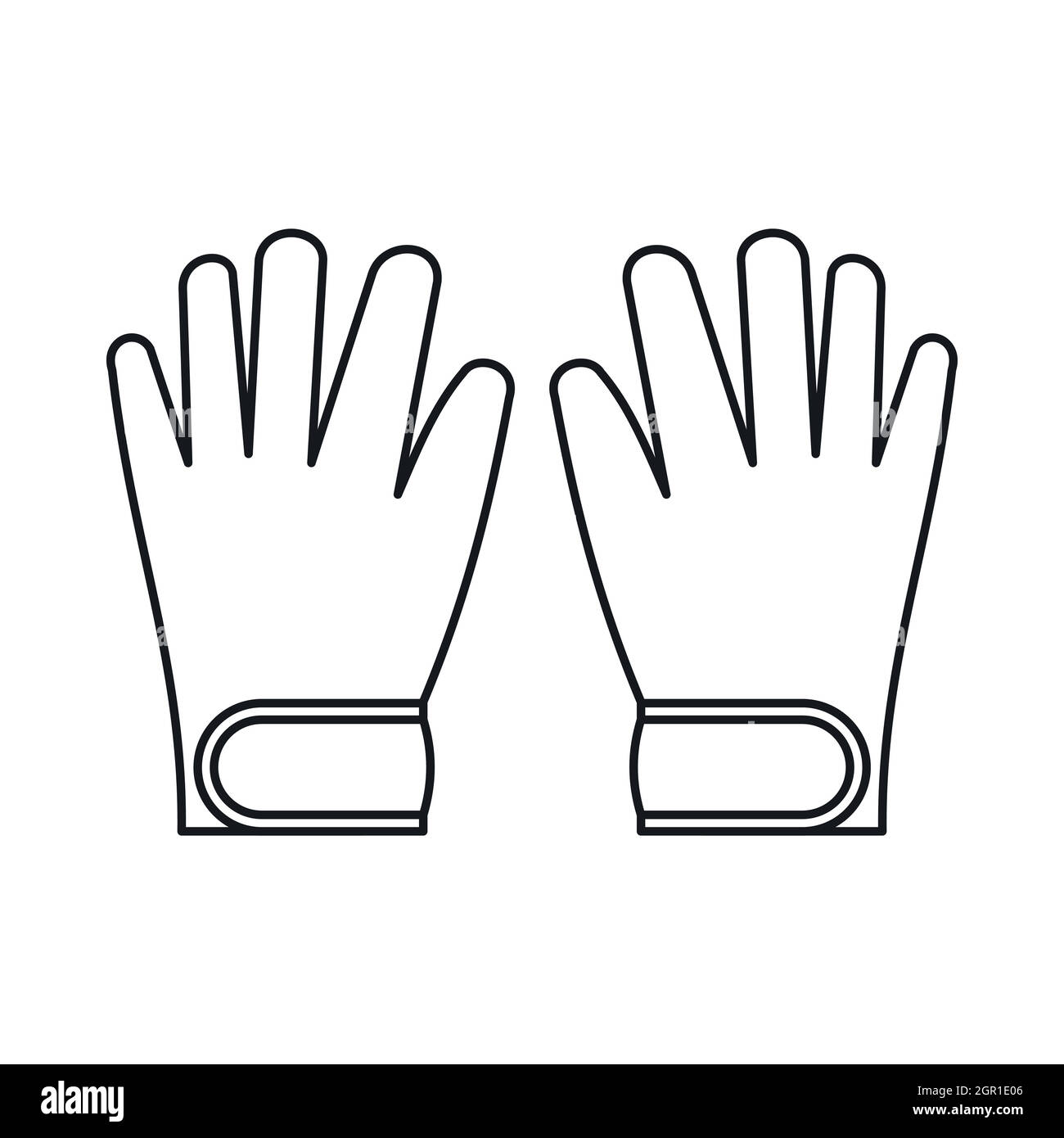 Gloves line art hi-res stock photography and images - Alamy