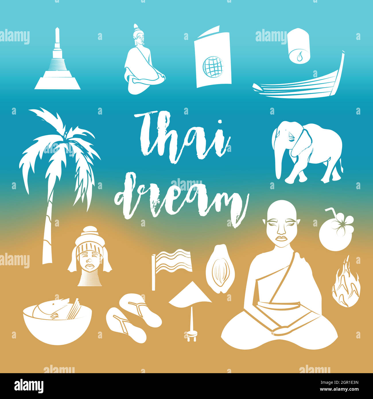 Thailand icons set, simple style Stock Vector Image & Art - Alamy