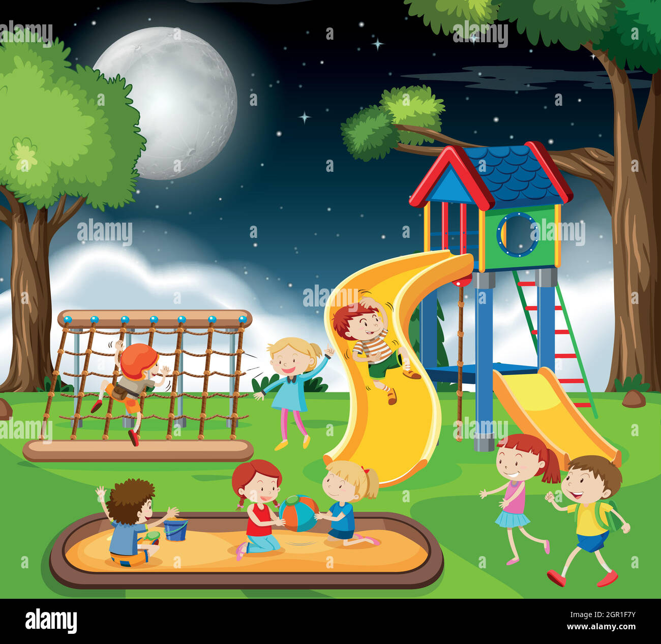 Children in the playground Stock Vector Image & Art - Alamy