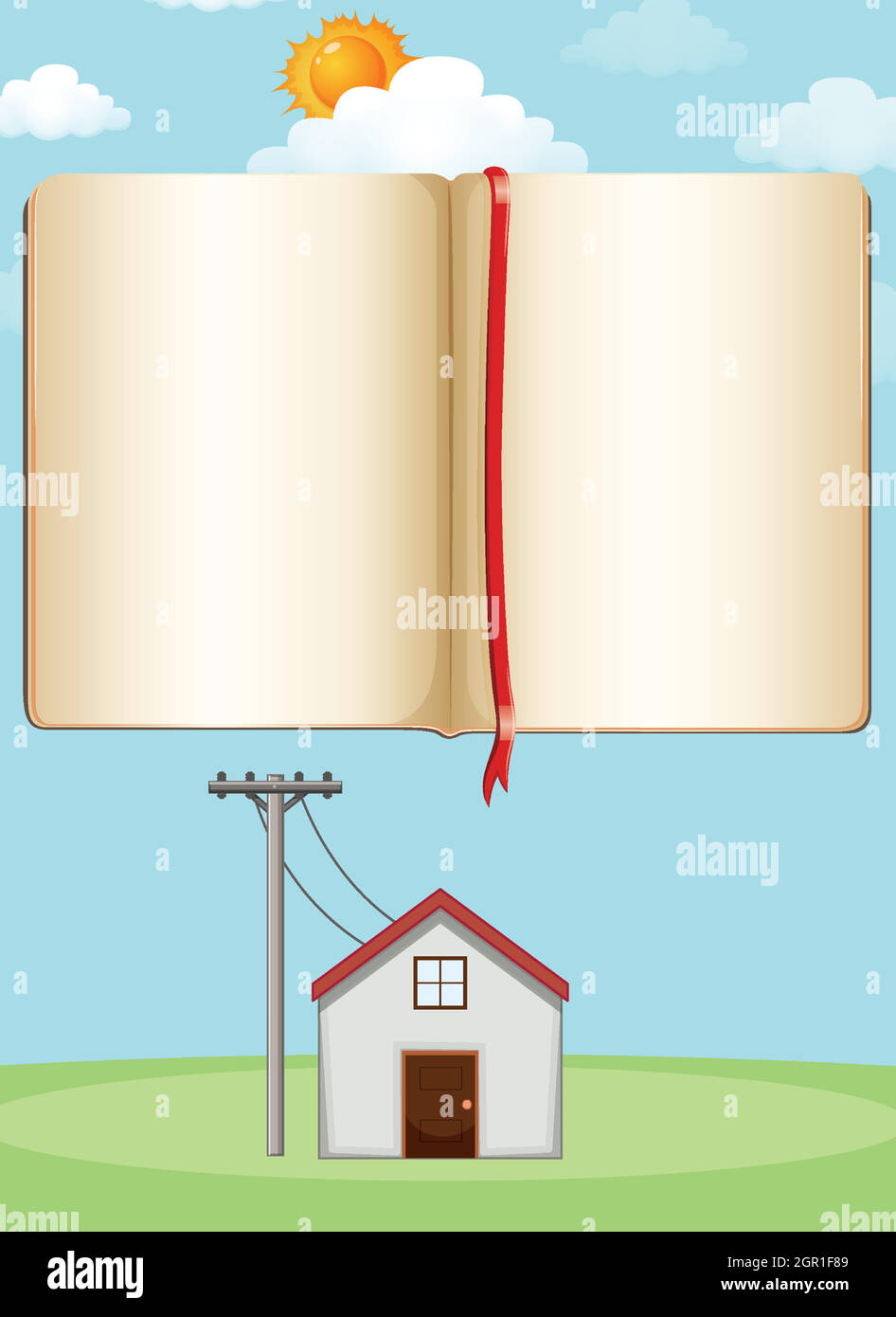 House in sun Stock Vector Images - Alamy