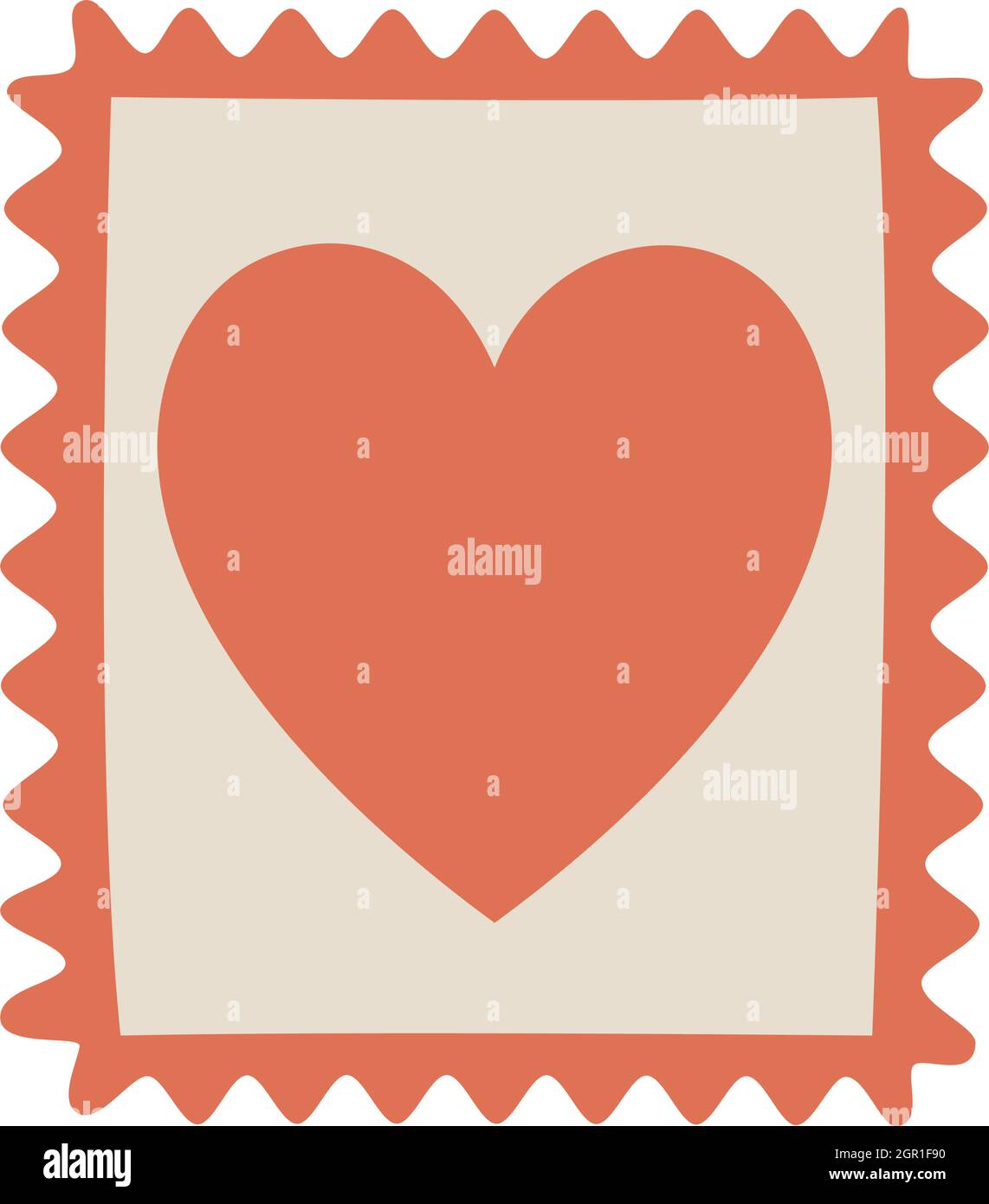 heart post stamp Stock Vector Image & Art - Alamy