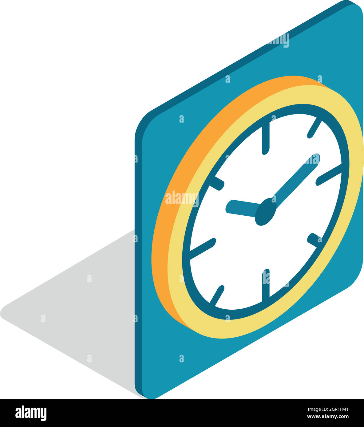 Wall color clock icon, isometric 3d style Stock Vector Image & Art - Alamy