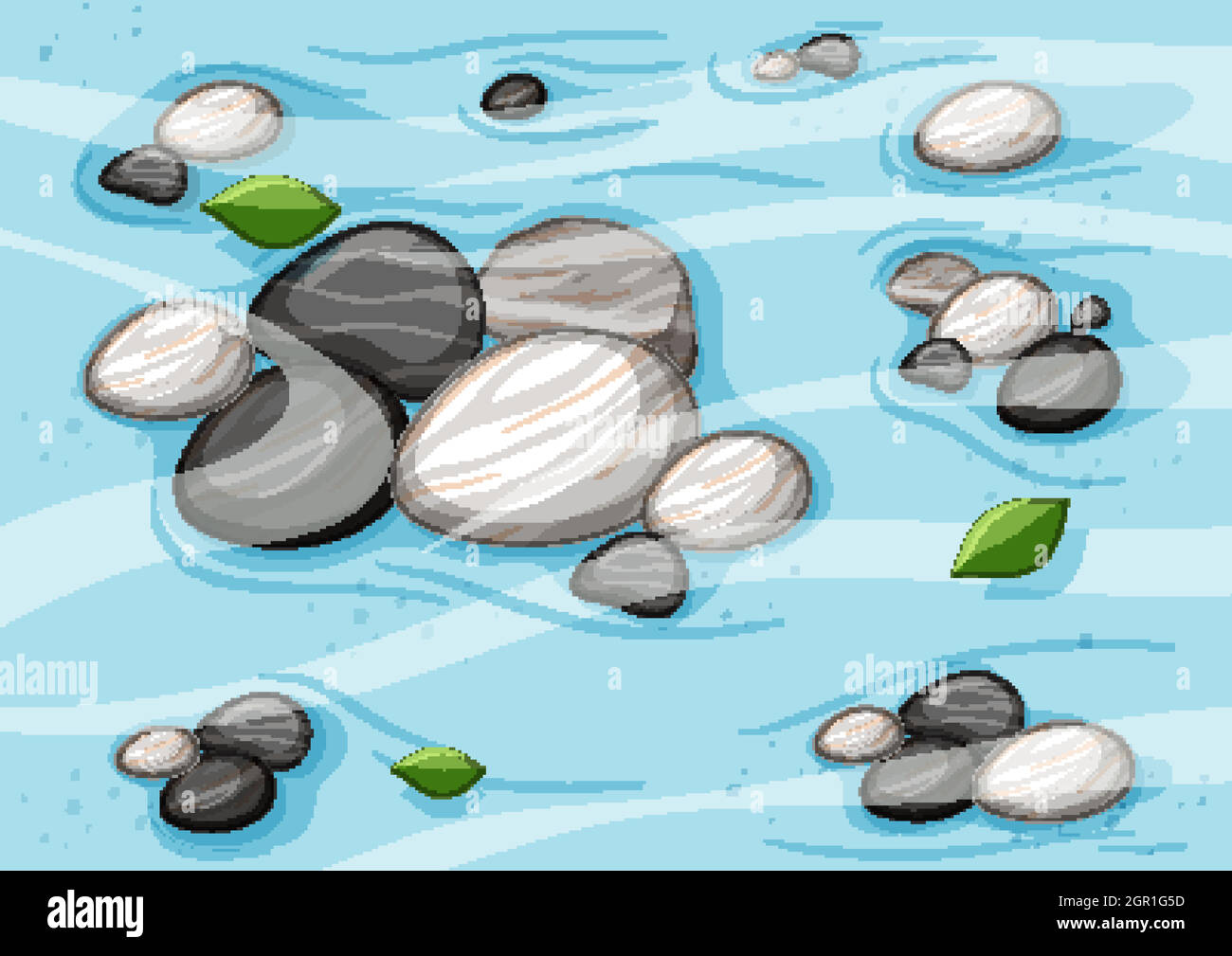 Stream with stones Stock Vector Images - Alamy