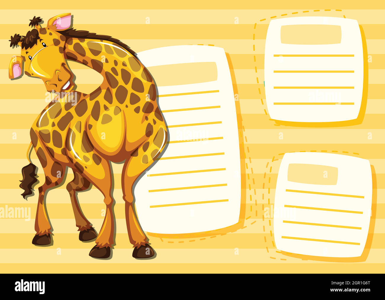Giraffe on note template Stock Vector Image & Art - Alamy