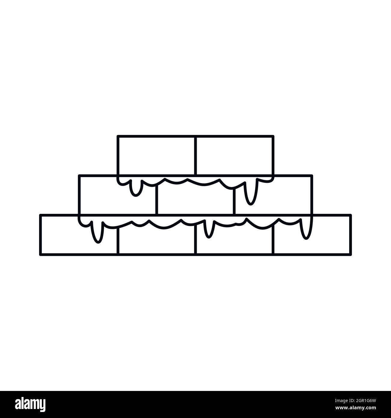 Brickwork icon, outline style Stock Vector Image & Art - Alamy