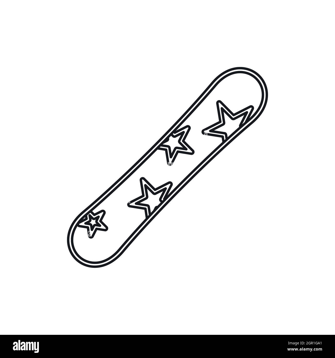 Snowboard icon, outline style Stock Vector Image & Art - Alamy