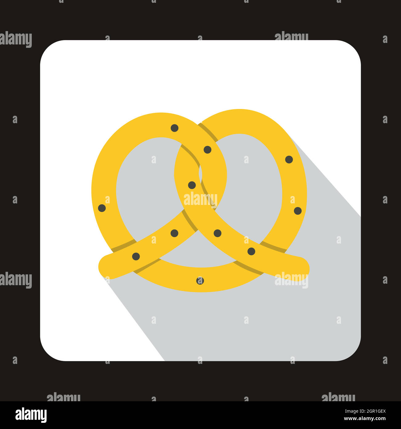 Pretzel icon in flat style Stock Vector Image & Art - Alamy