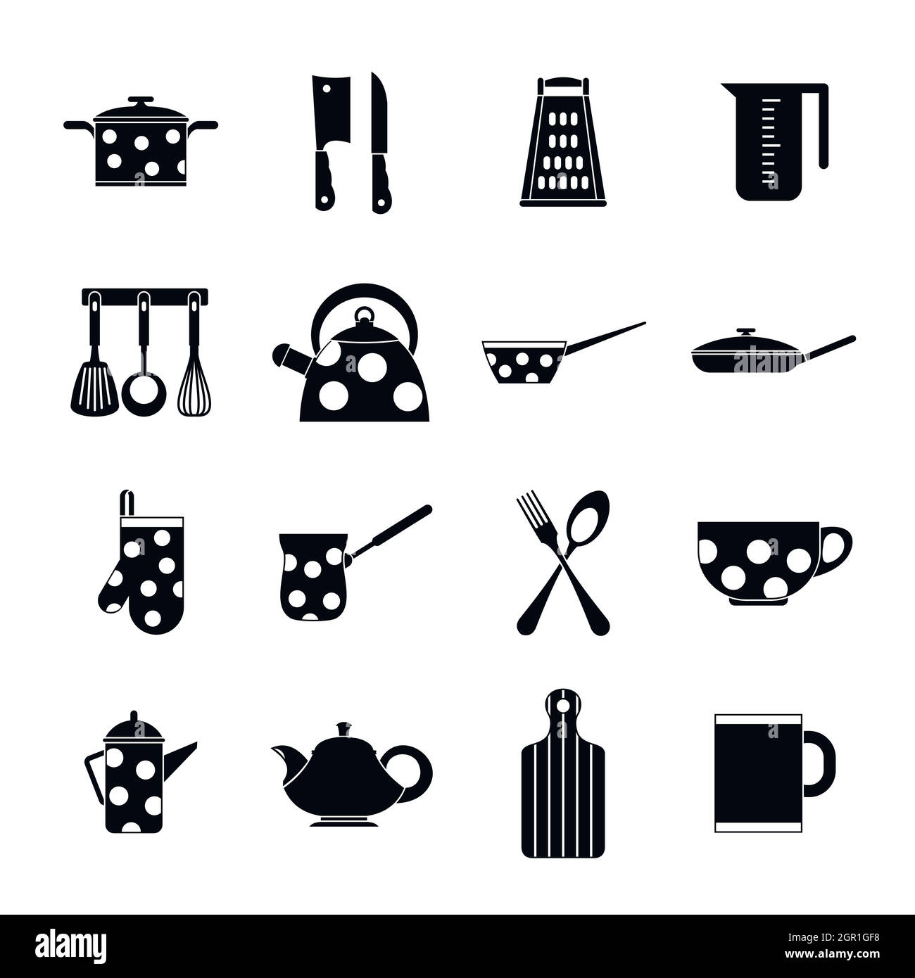 Kitchen utensils isolated vector Stock Vector Images - Alamy