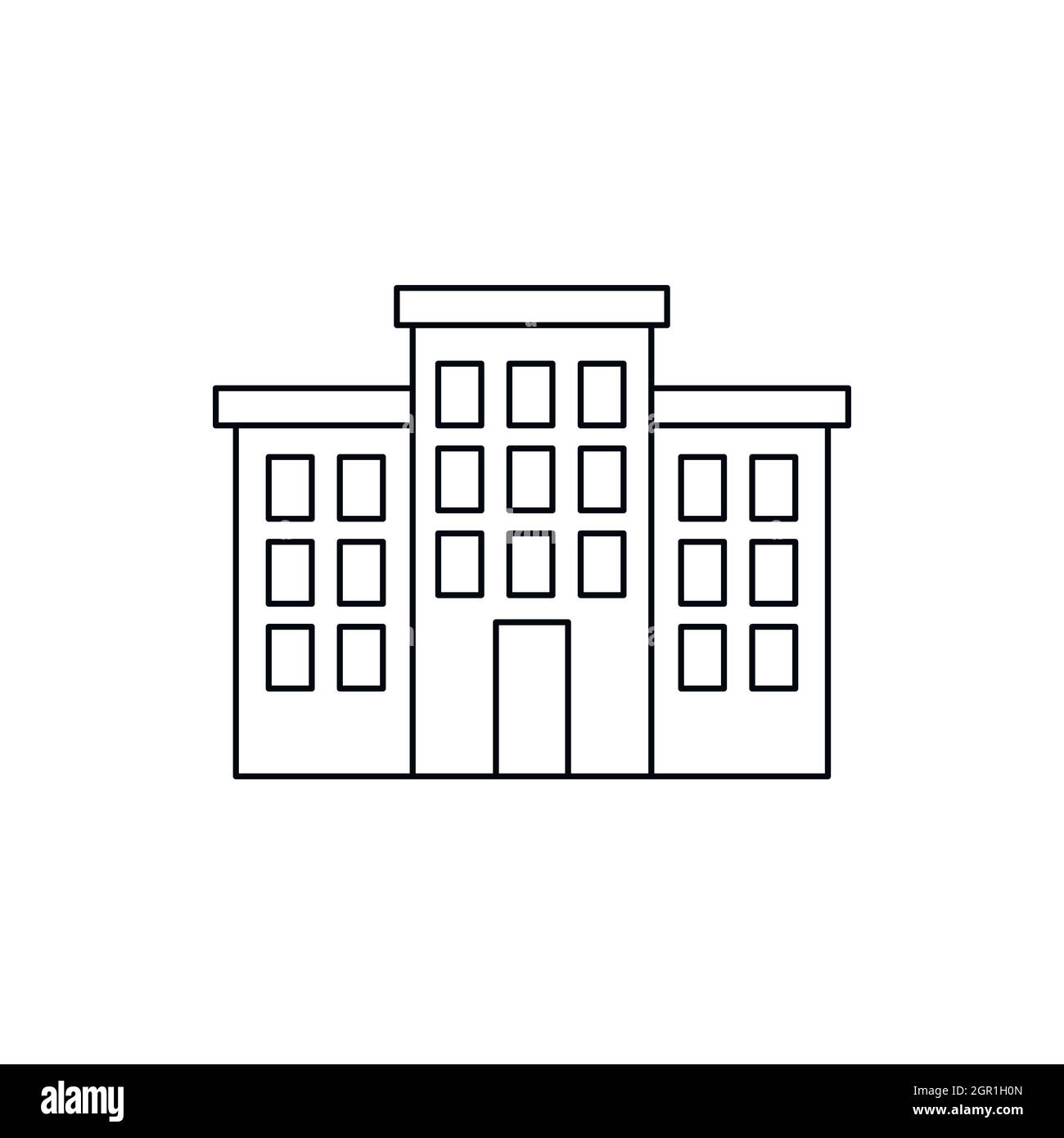 Outline building exterior hi-res stock photography and images - Alamy