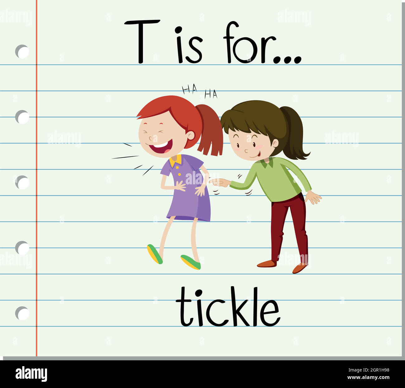 Tickle girl Stock Vector Images - Alamy