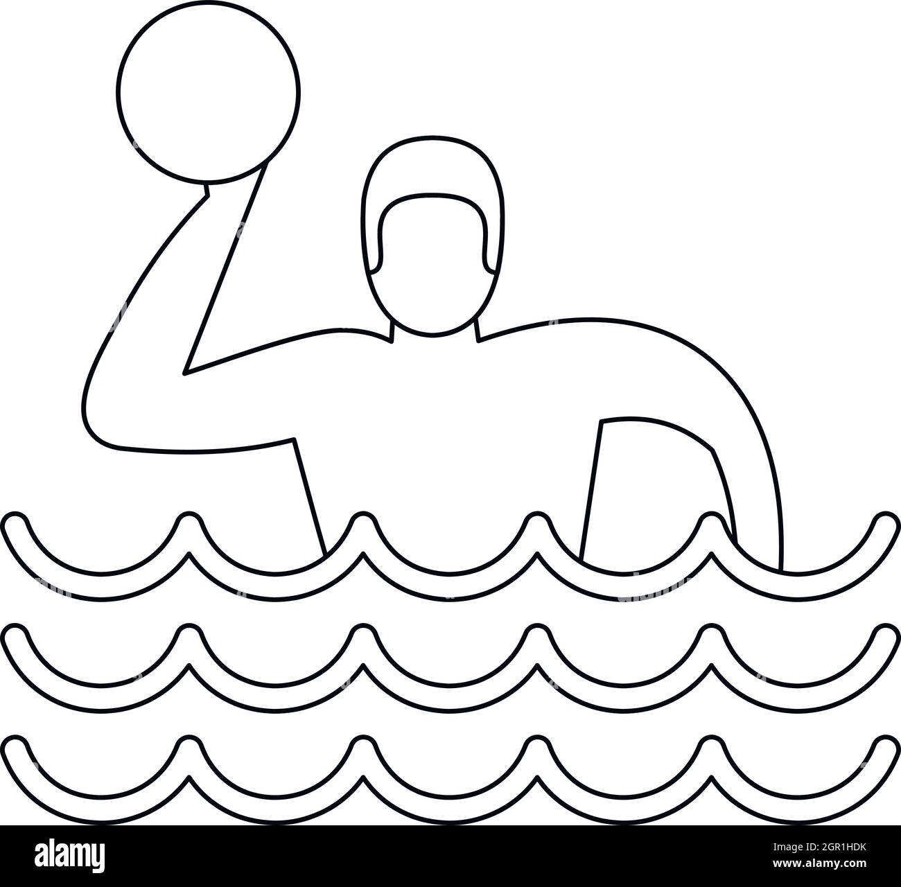 Water polo player icon, simple style Stock Vector Image & Art - Alamy