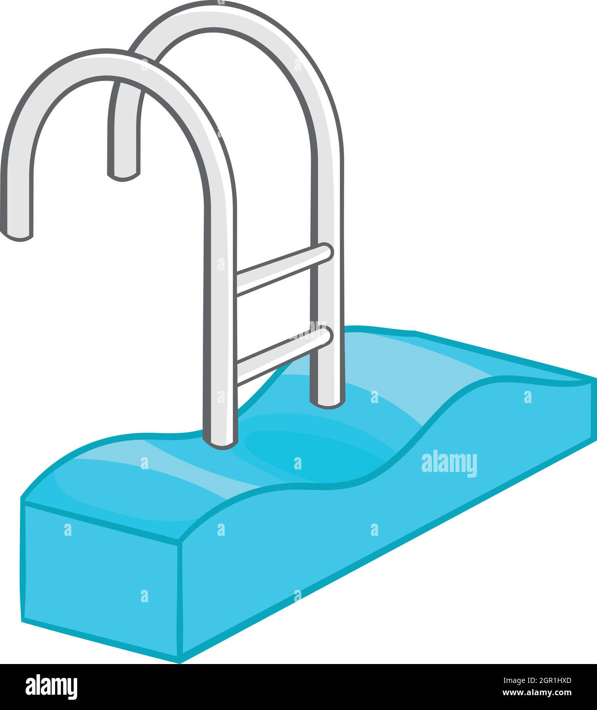 Stairs of the swimming pool icon, cartoon style Stock Vector Image ...