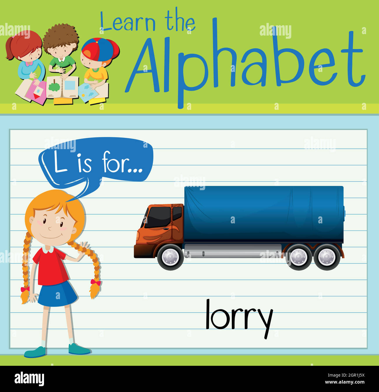 Flashcard letter L is for lorry Stock Vector Image & Art - Alamy