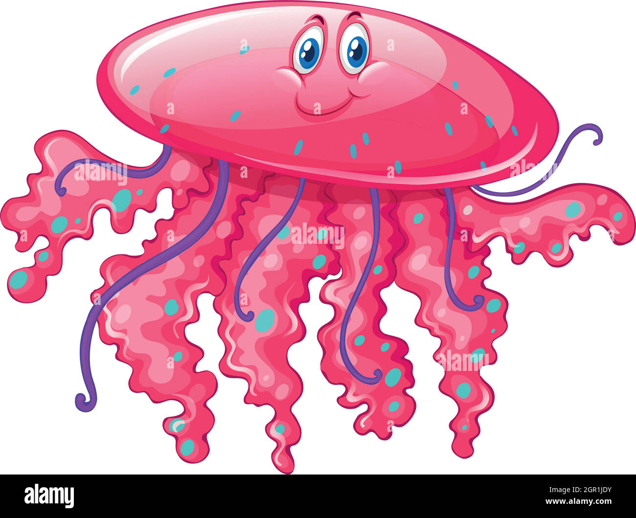 Jelly fish with happy face Stock Vector Image & Art - Alamy
