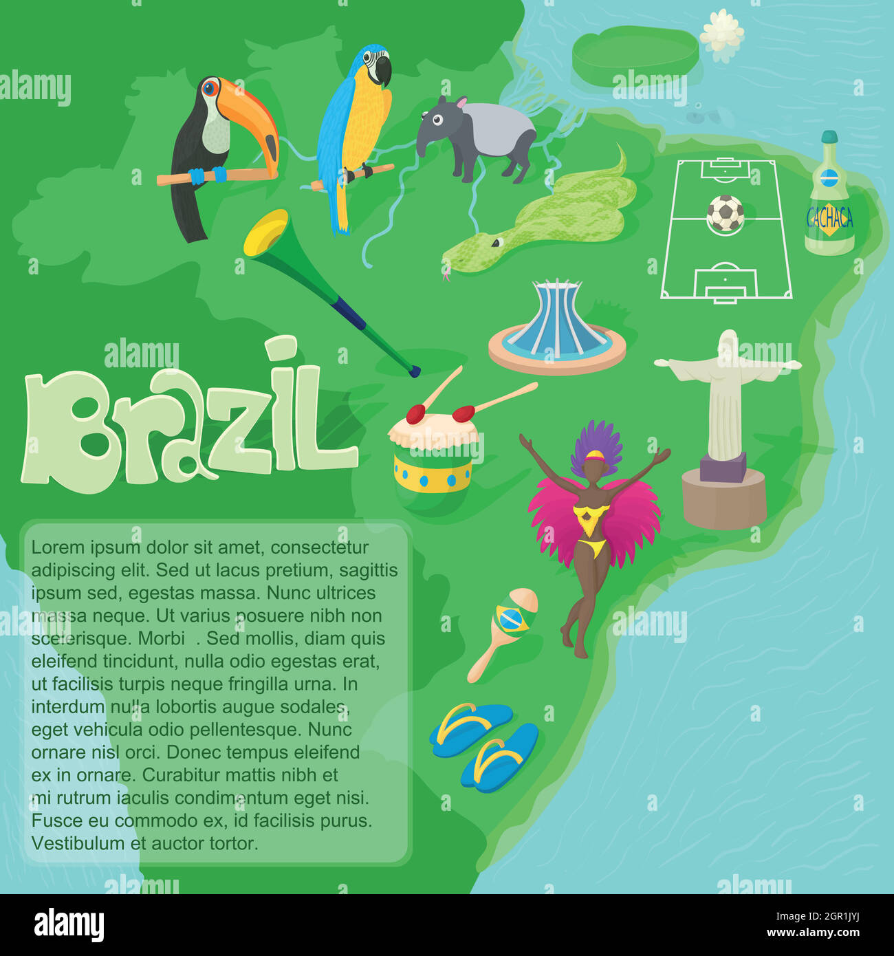 Brazil map design Stock Vector Images - Alamy