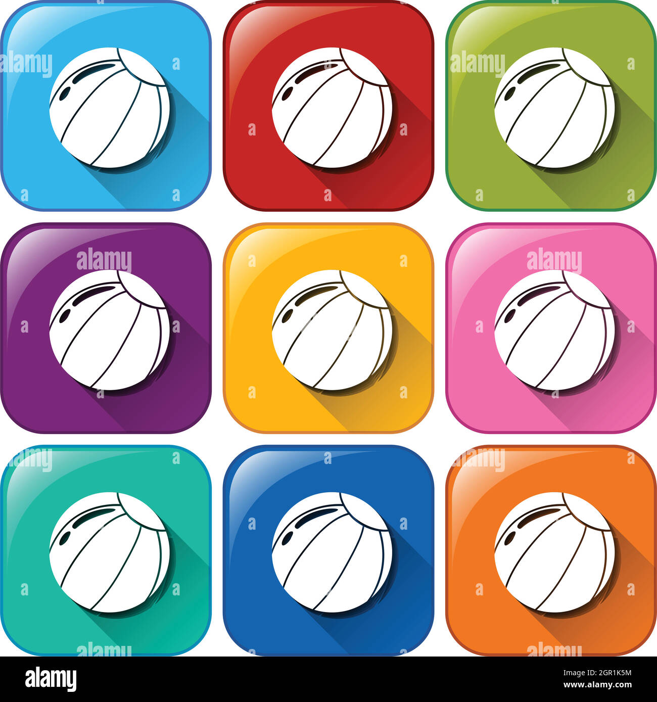 Rounded buttons with balls Stock Vector Image & Art - Alamy