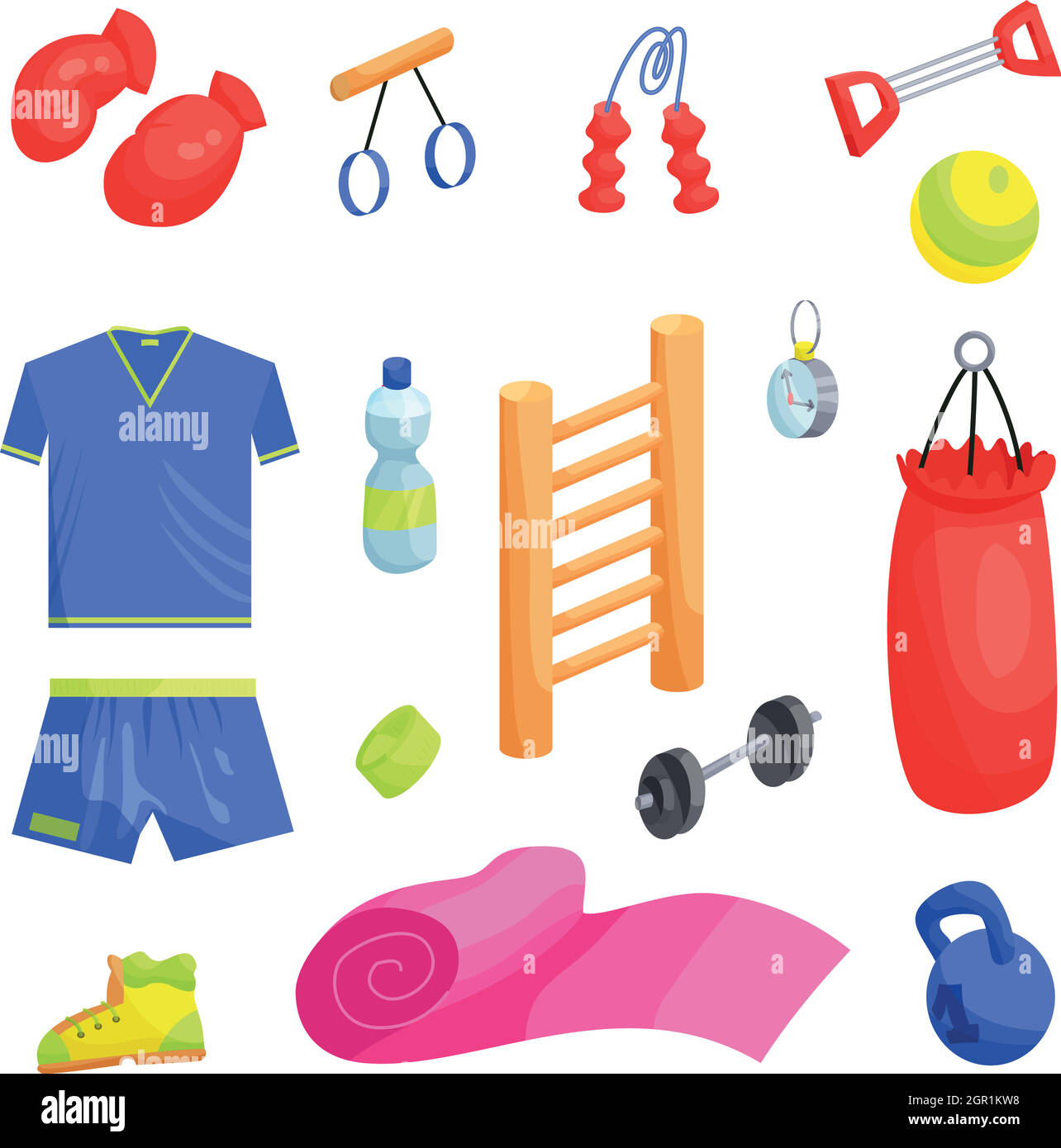 Dumbbells exercise man fitness Stock Vector Images - Alamy