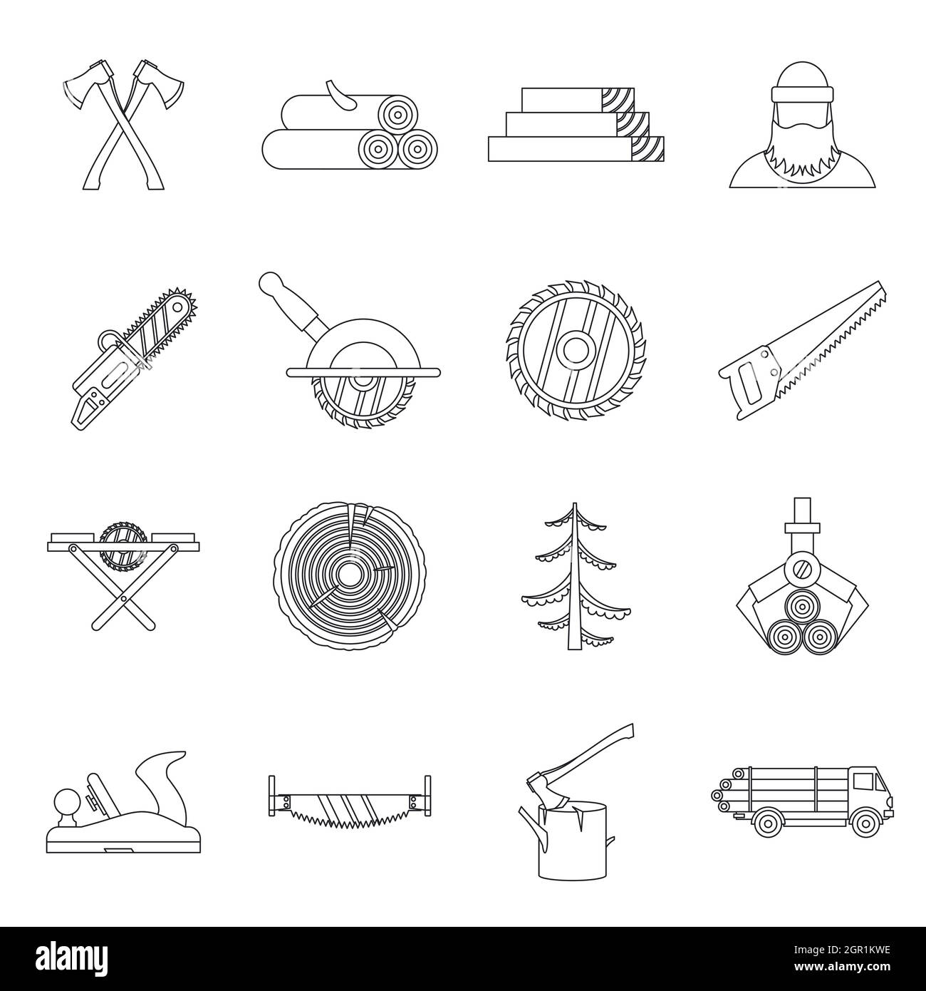 Lumberjack wood timber line Black and White Stock Photos & Images - Alamy