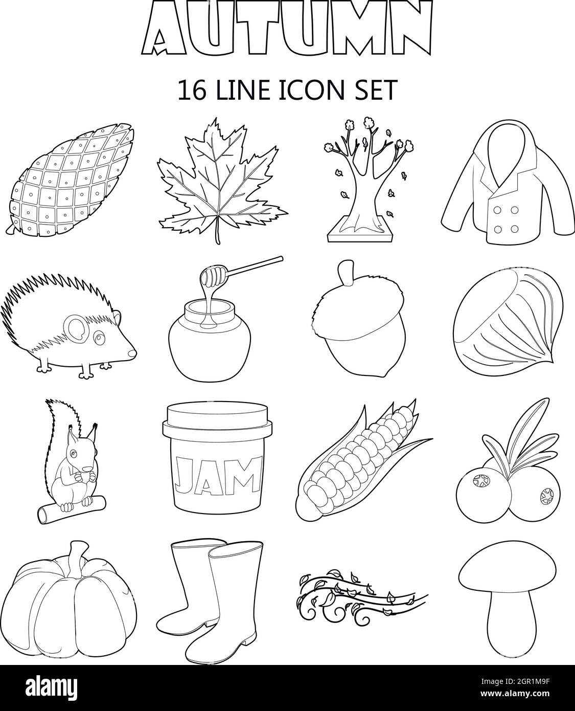 Seasonal autumn tree ripe Stock Vector Images - Alamy