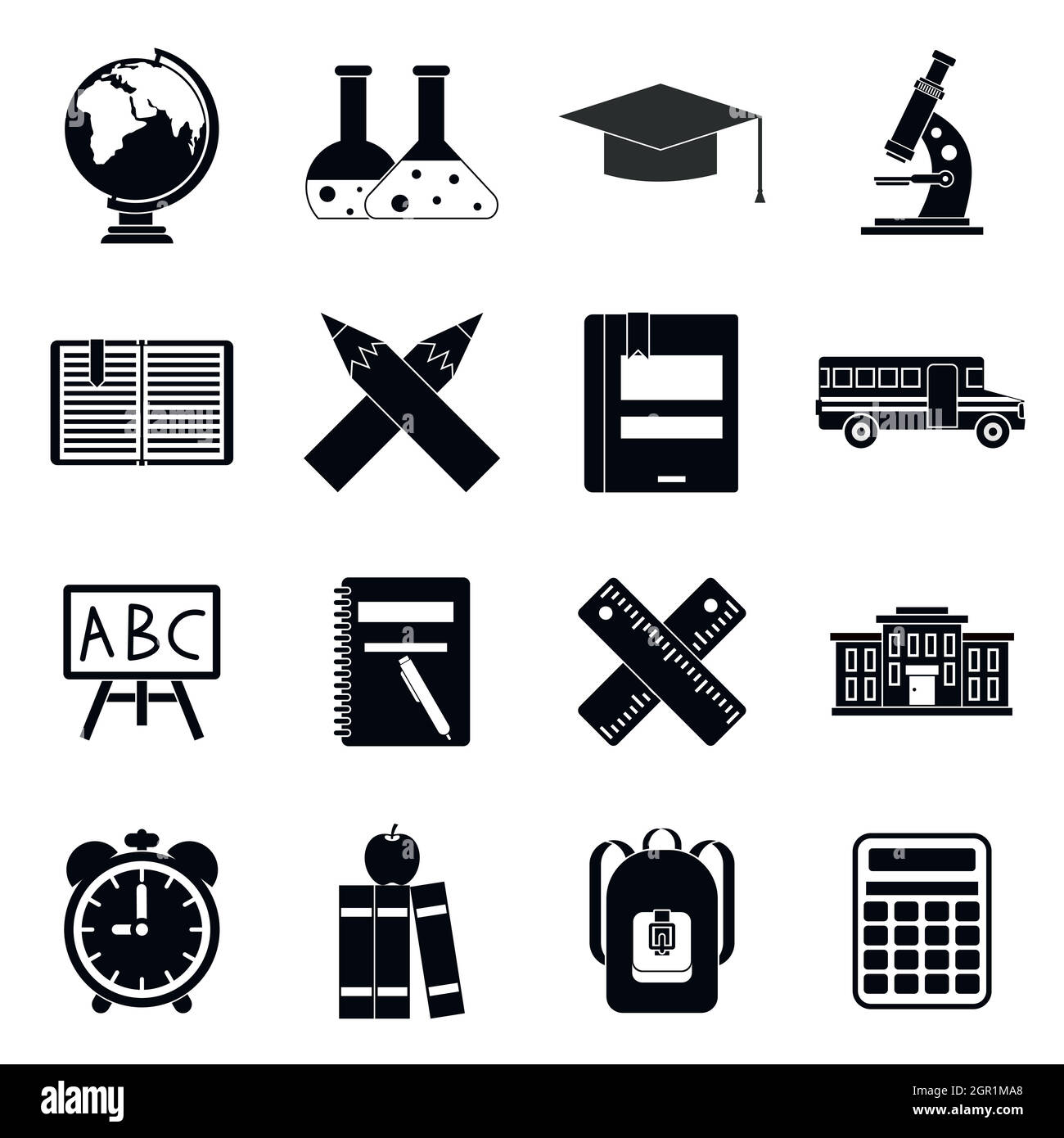 Back school child apple Cut Out Stock Images & Pictures - Alamy