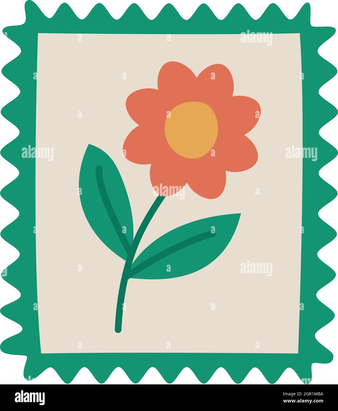 flower post stamp Stock Vector Image & Art - Alamy
