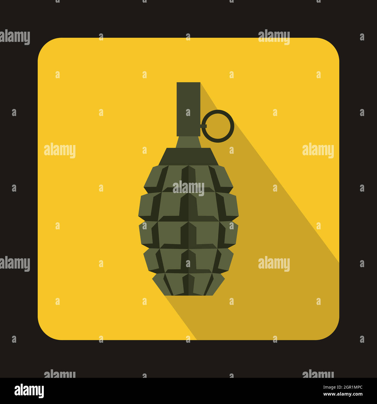 Hand grenade icon, flat style Stock Vector Image & Art - Alamy